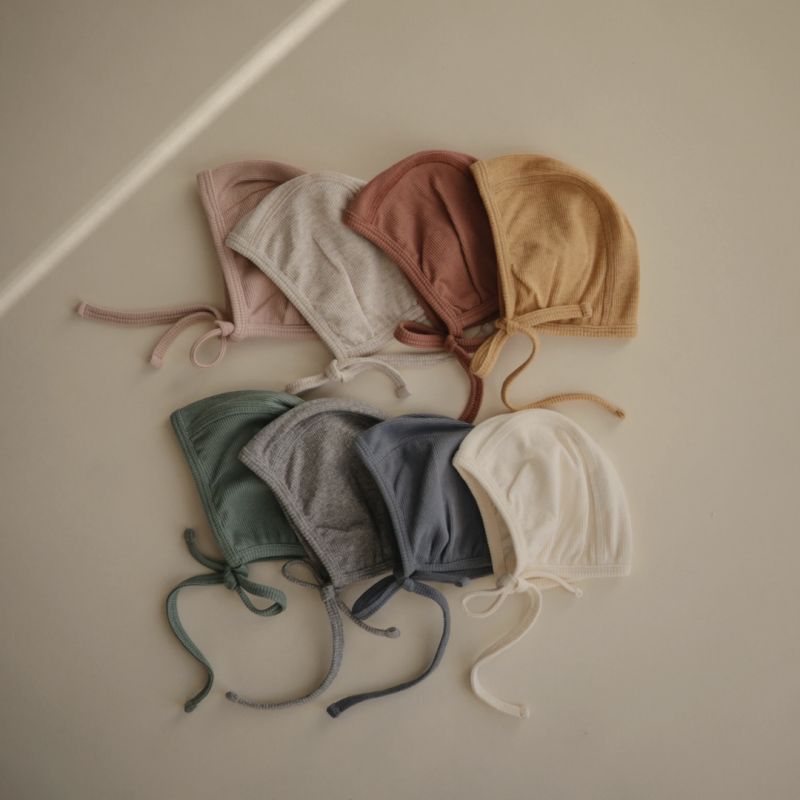 Mushie - Ribbed Baby Bonnet - Baby Muts | Keekabuu